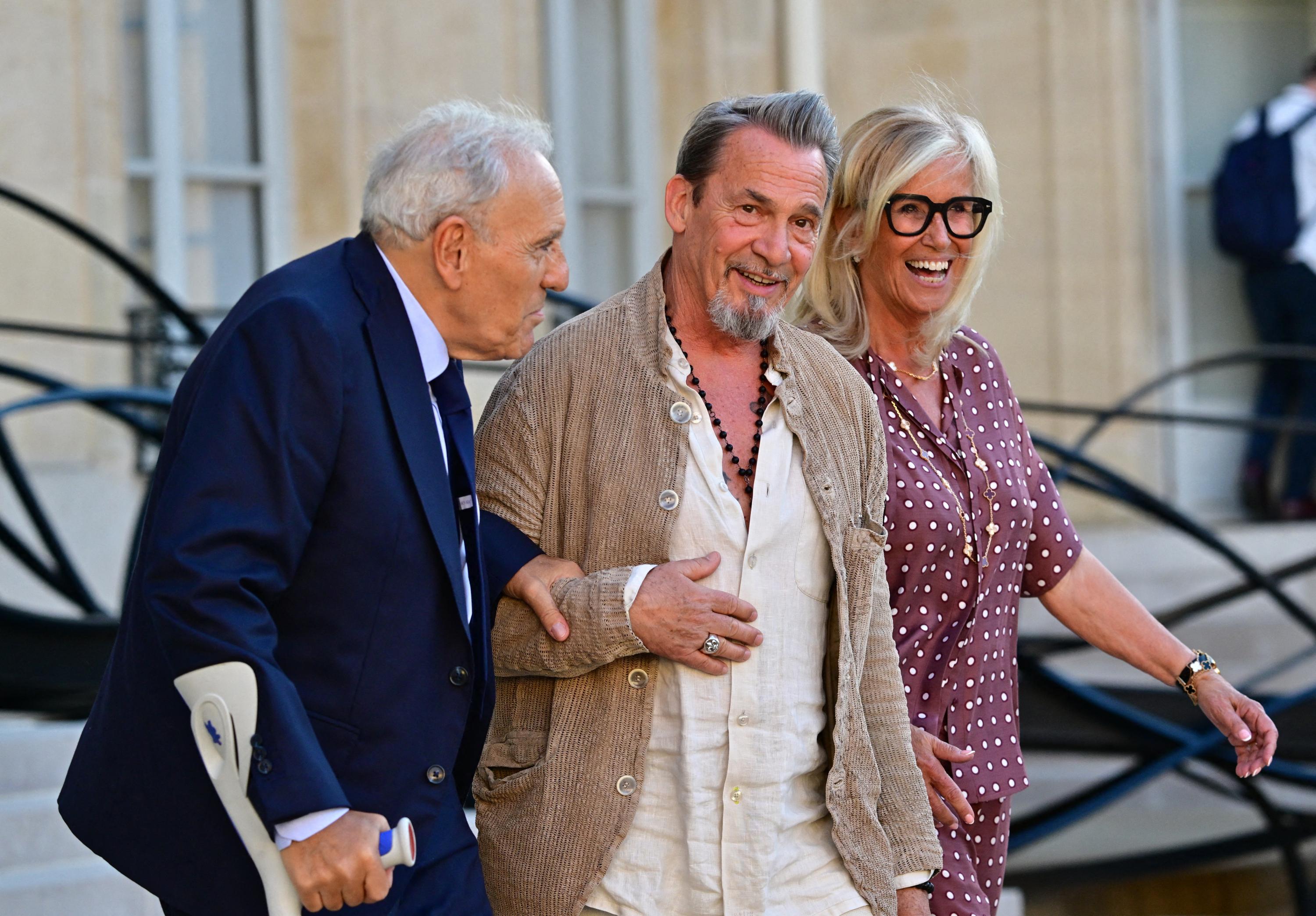 Florent Pagny et sa femme Azucena à l’Élysée, le couple tout sourire ...