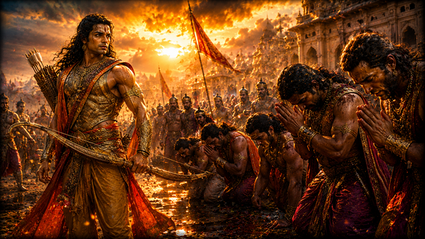 Why Arjuna humiliated the Kauravas but spared them