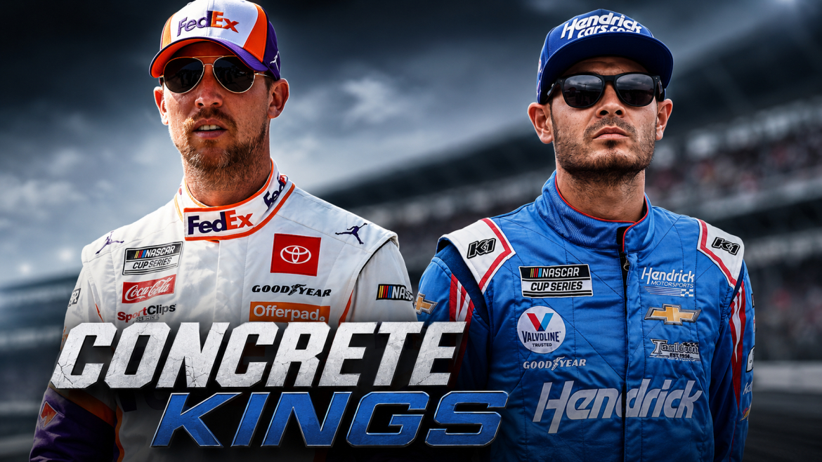 Kyle Larson, Denny Hamlin lead NASCAR’s active concrete kings