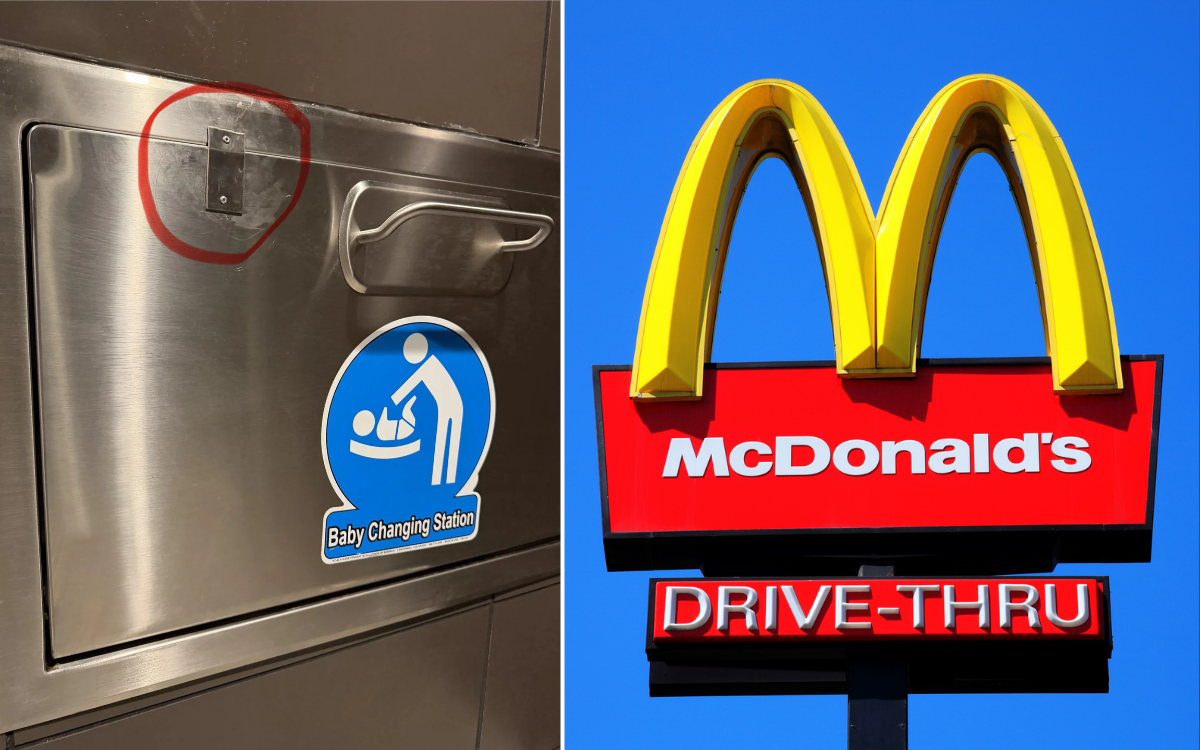 Mom tries to change baby’s diaper at McDonald’s, something stops her twice