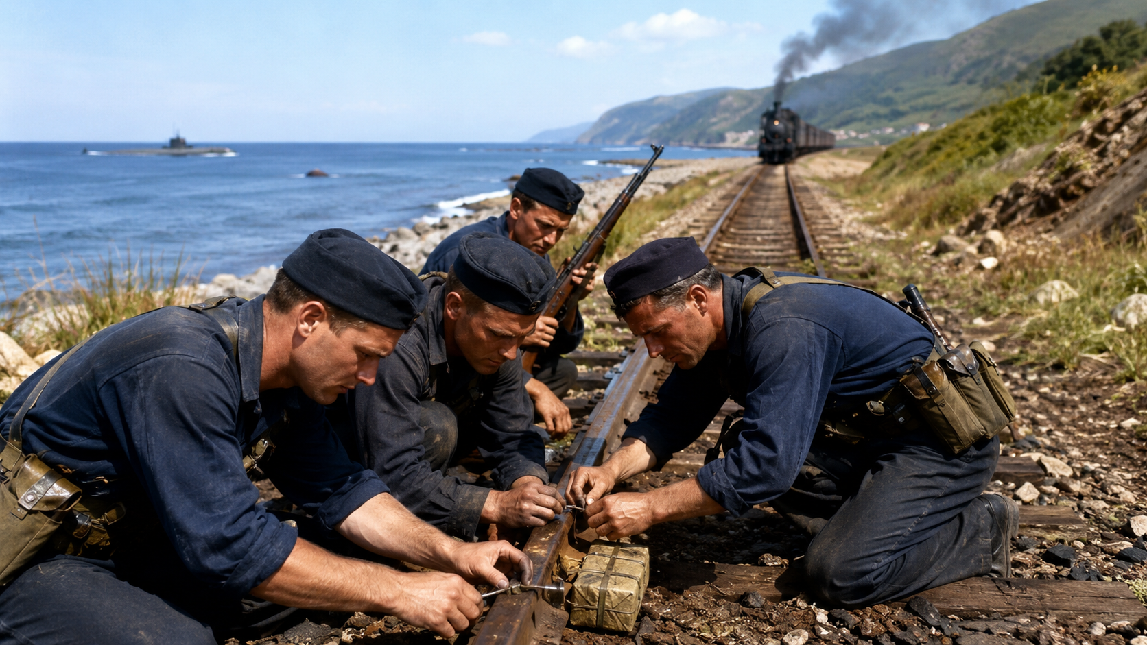 The US submarine crew that blew up a Japanese train on the home islands