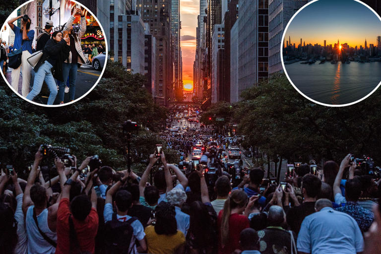 Spectacular ‘Manhattanhenge’ descends on NYC streets at sunset tonight ...