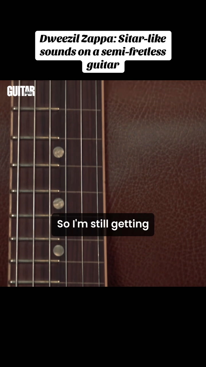Dweezil Zappa demonstrates his unique semi-fretless guitar