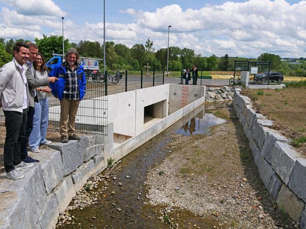 Kempten: Eine 324 Meter lange Flutmulde fängt Hochwasser des Bleicher ...