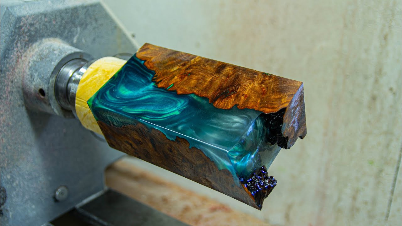 I tried an epic resin pour for this goblet!