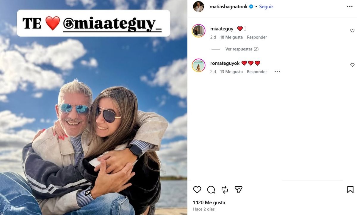 Matías Bagnato defendió a Romina y su hija Mía en la polémica con ...