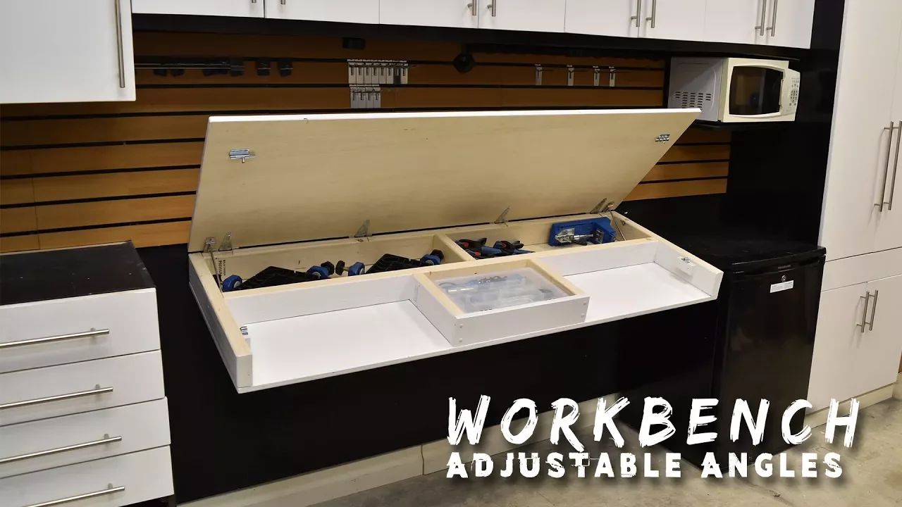 DIY fold-down workbench – space-saving workshop solution