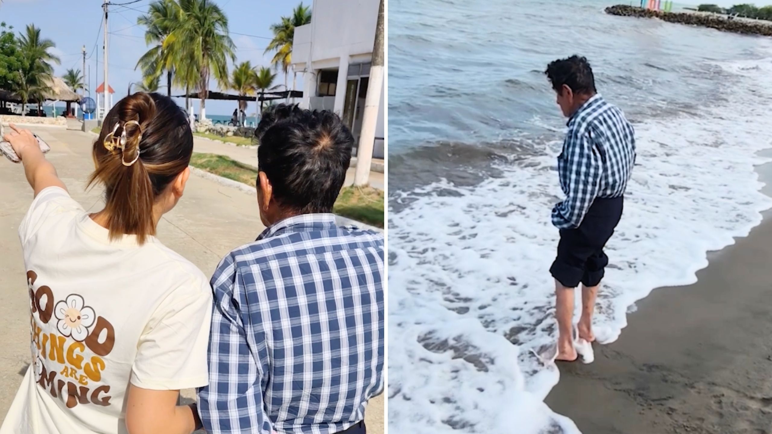82-year-old lights up when he sees ocean for first time