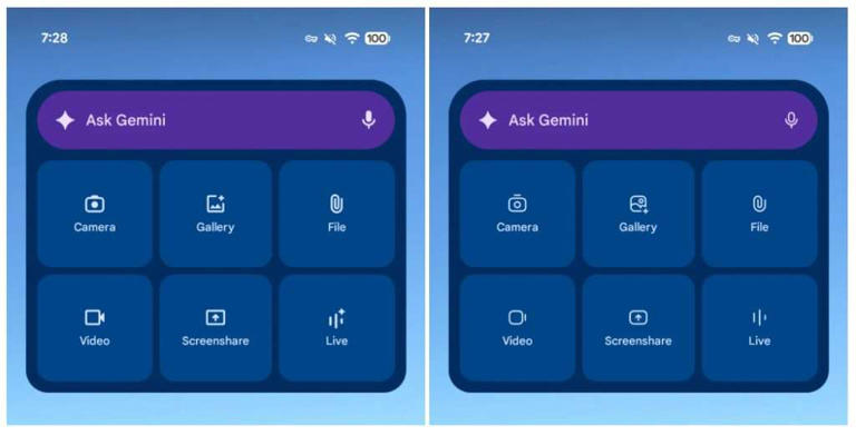 Gemini Live, arrivano nuove voci e un nuovo look per i widget Android