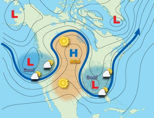 An omega block is forming around Michigan. How it will affect weather