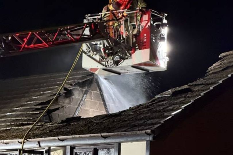 Lightning strike sparks fire that leaves massive hole in roof of house