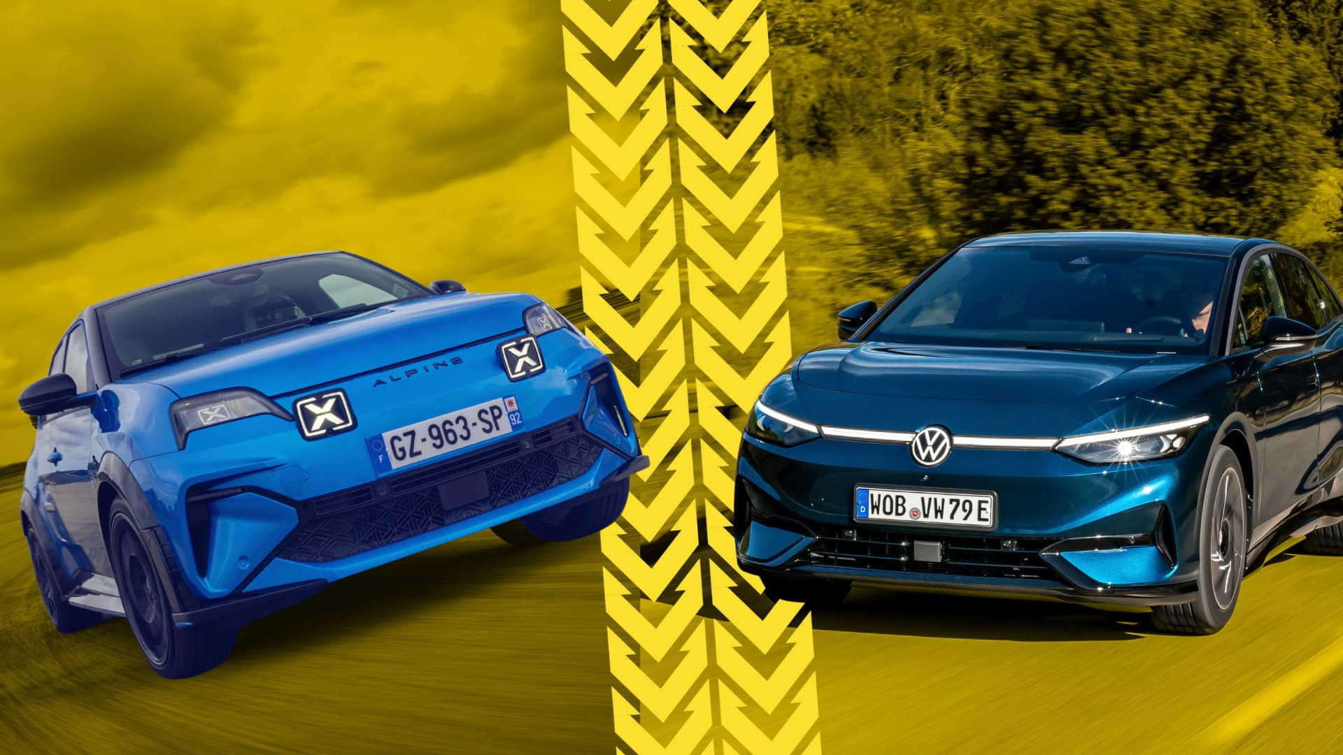 Alpine A290 vs VW ID.7 Tourer, rally rocket meets family cruiser