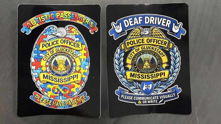 Gluckstadt police roll out stickers for autistic and deaf vehicle occupants