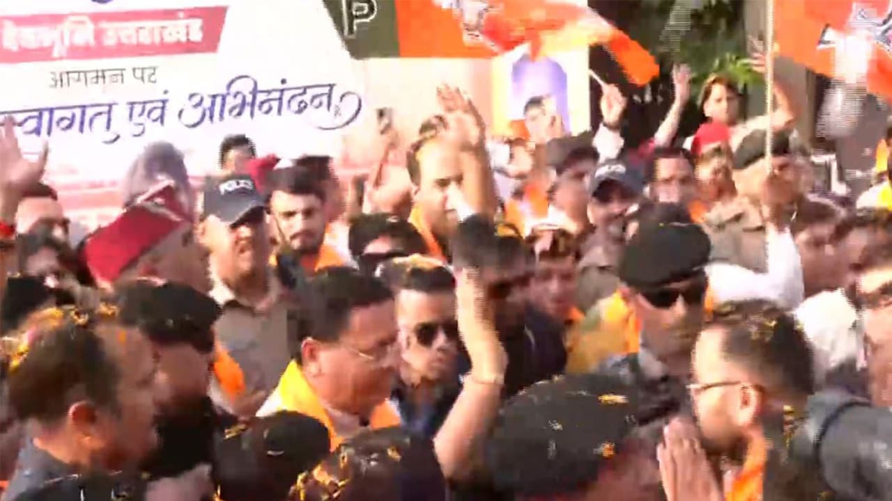 BJP chief Nitin Nabin gets grand welcome on first Uttarakhand visit
