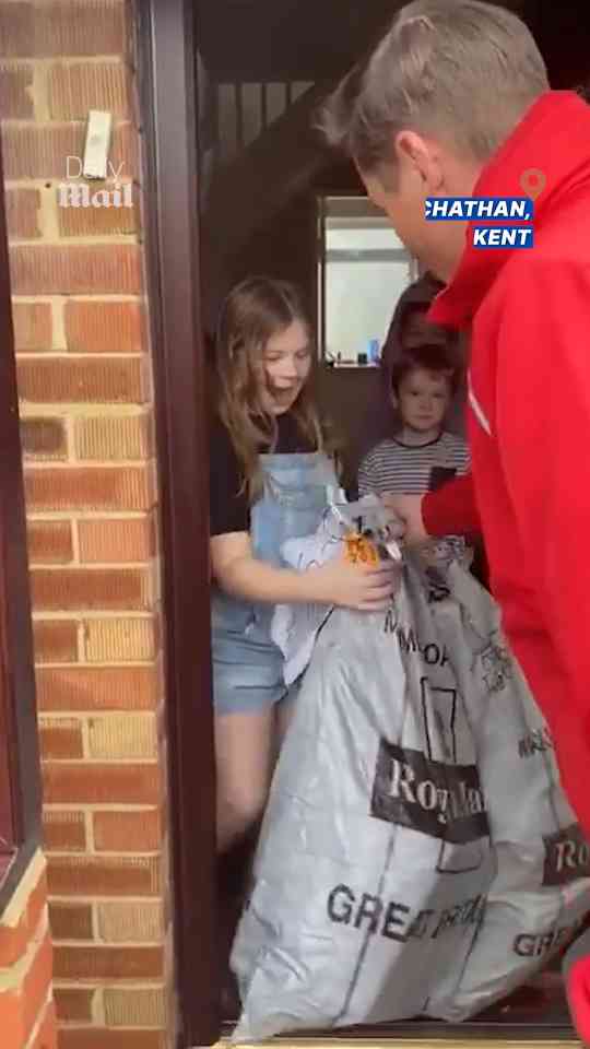 Postman helps make young cancer survivor’s birthday unforgettable