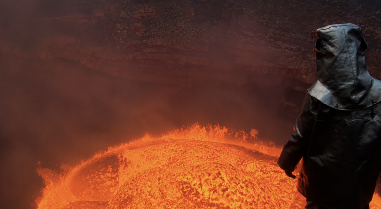 What happens if you fall into a volcano?