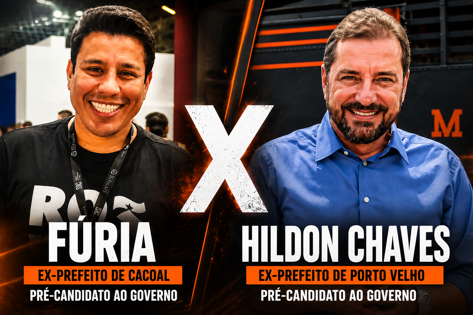 Adailton Fúria provoca Hildon Chaves durante a Rondônia Rural Show