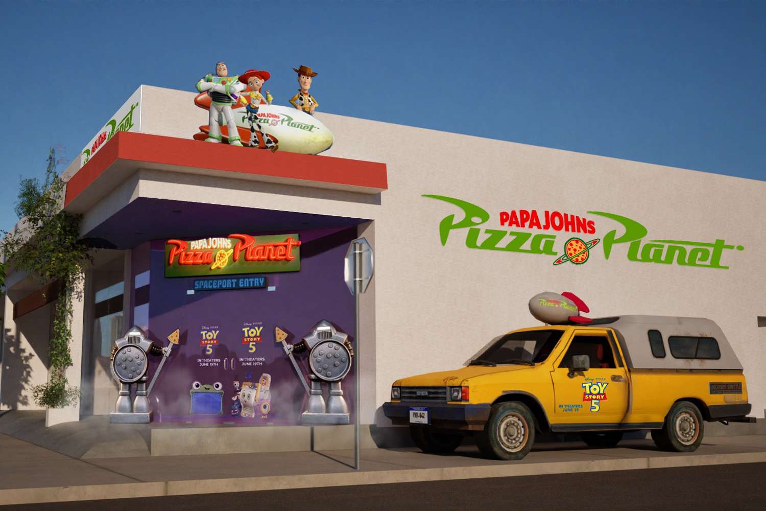 Papa Johns is launching Pizza Planet pop-ups for “Toy Story 5” inspired ...