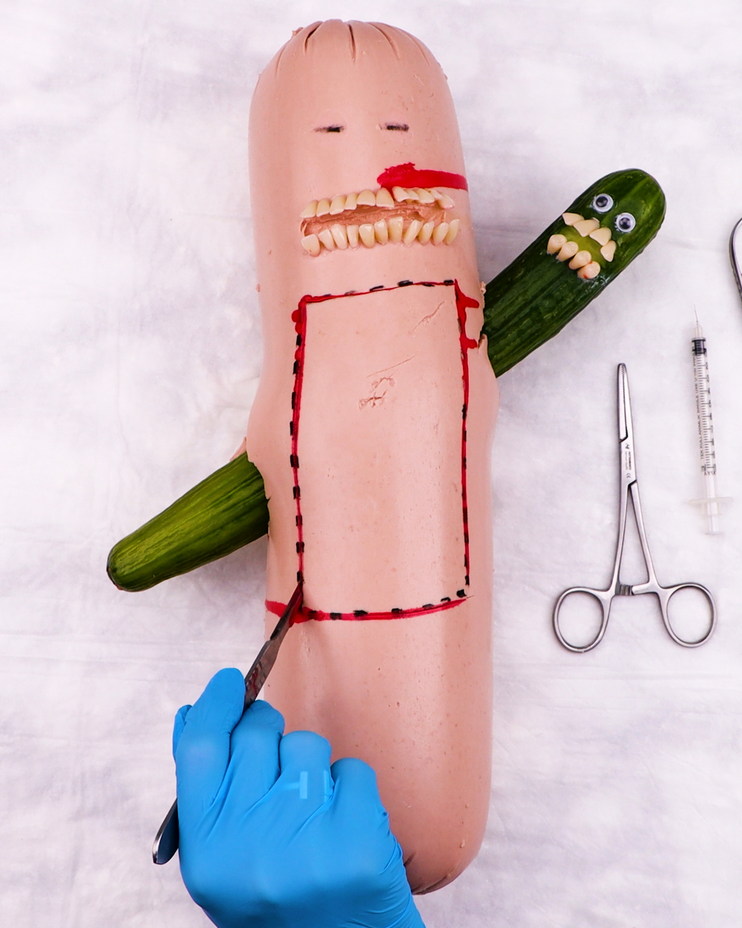 Operating on the sausage patient 💉