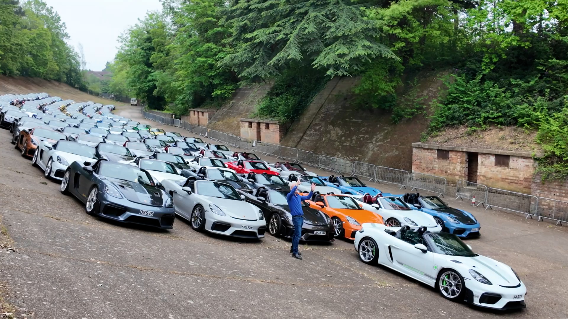Is this the largest Porsche Spyder gathering ever organized?