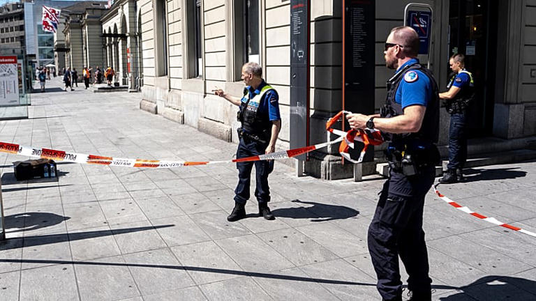 Suisse : images de la scène après l’attaque au couteau à la gare de ...