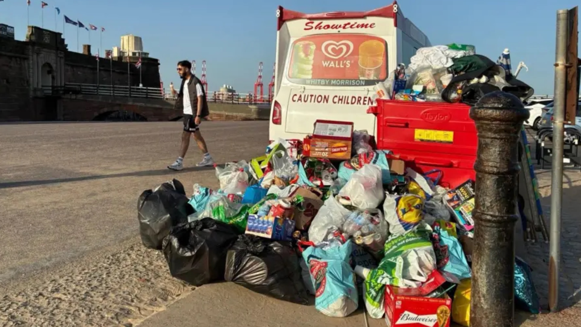 New Brighton beach litter cleared after bank holiday crowds