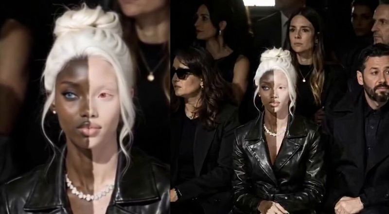 Woman with perfect split skin tone goes viral — but she's not real, she ...