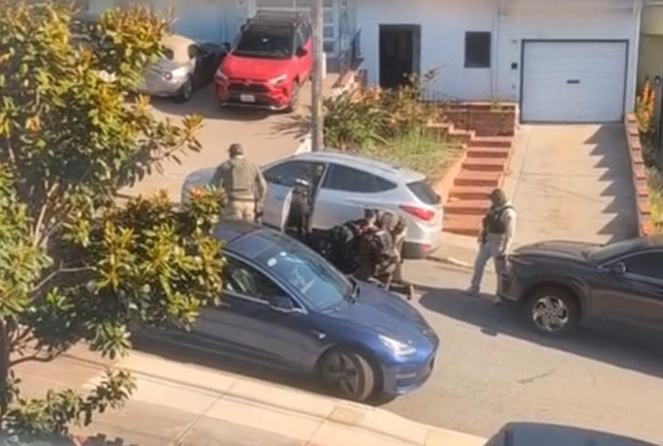 Dramatic moment masked ICE officers drag suspected illegal migrant from ...