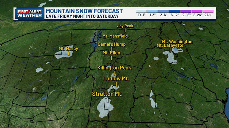 Mountain snow increasingly likely this weekend for high peaks of Vt ...
