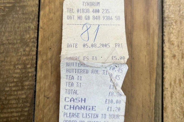 Son visits Scottish chippy with 2005 receipt for parents' favourite ...