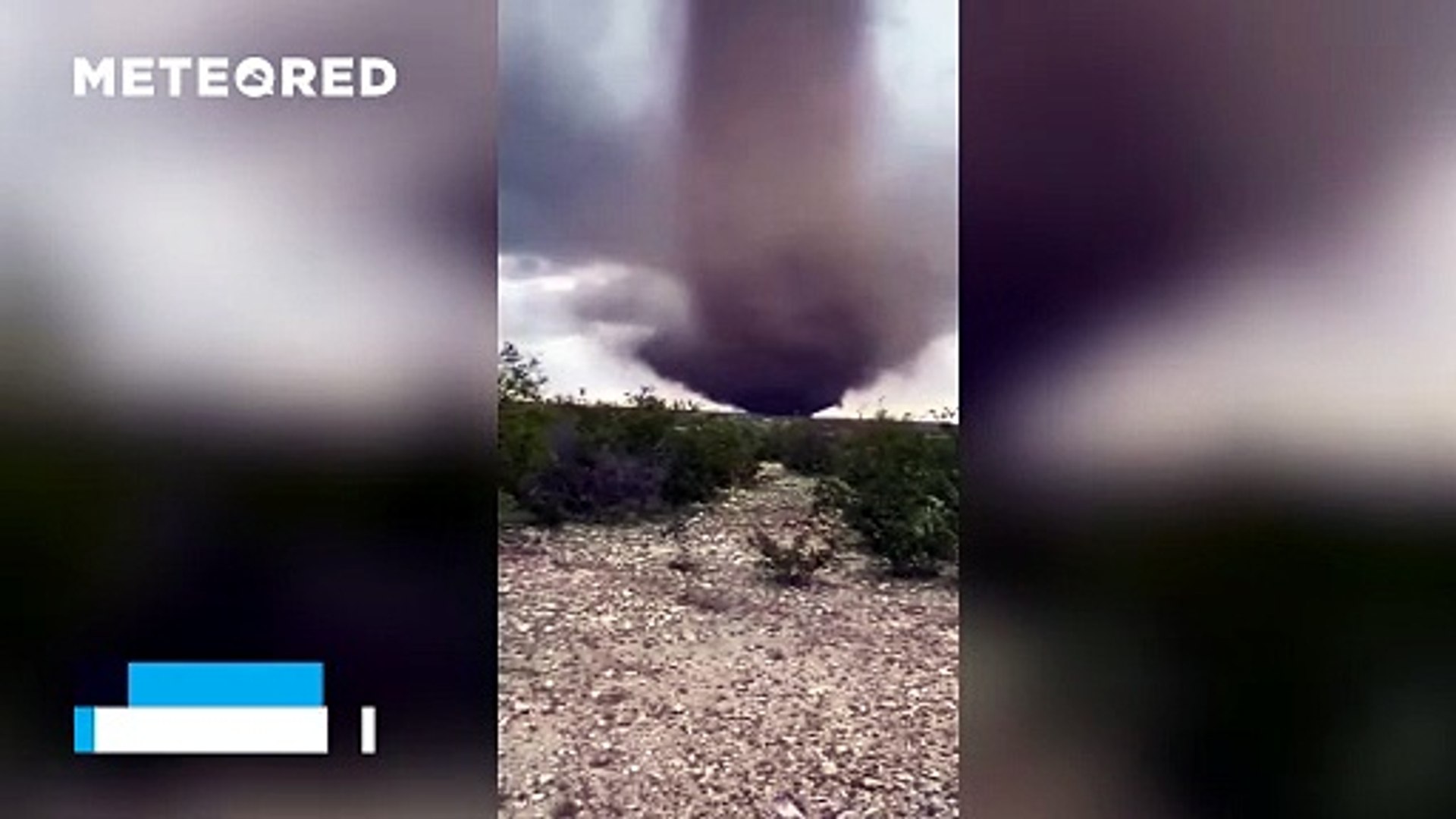 A spectacular tornado causes chaos south of Ciudad Acuña, Mexico