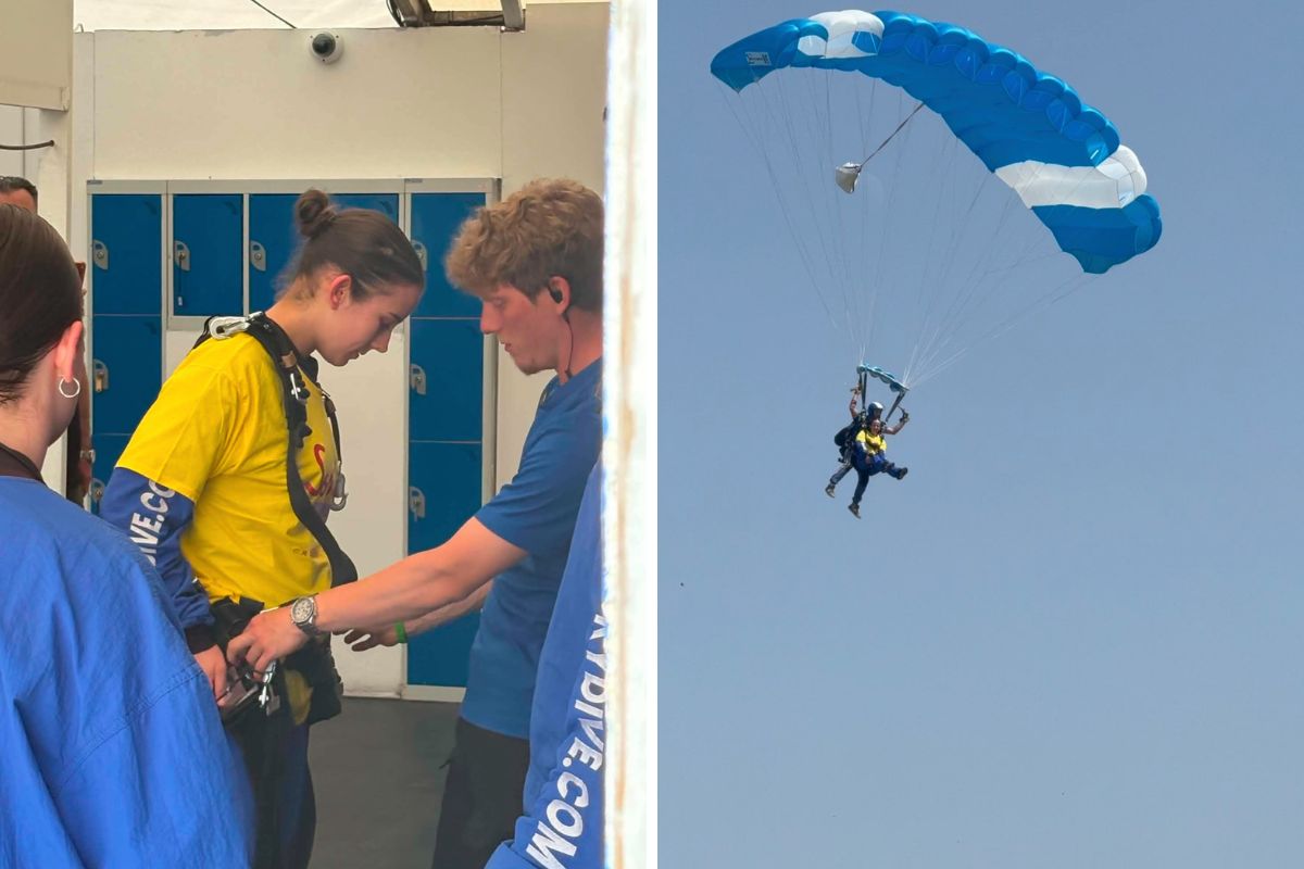 Cosham teenager, 19, skydives from 15,000 ft in memory of her brother ...