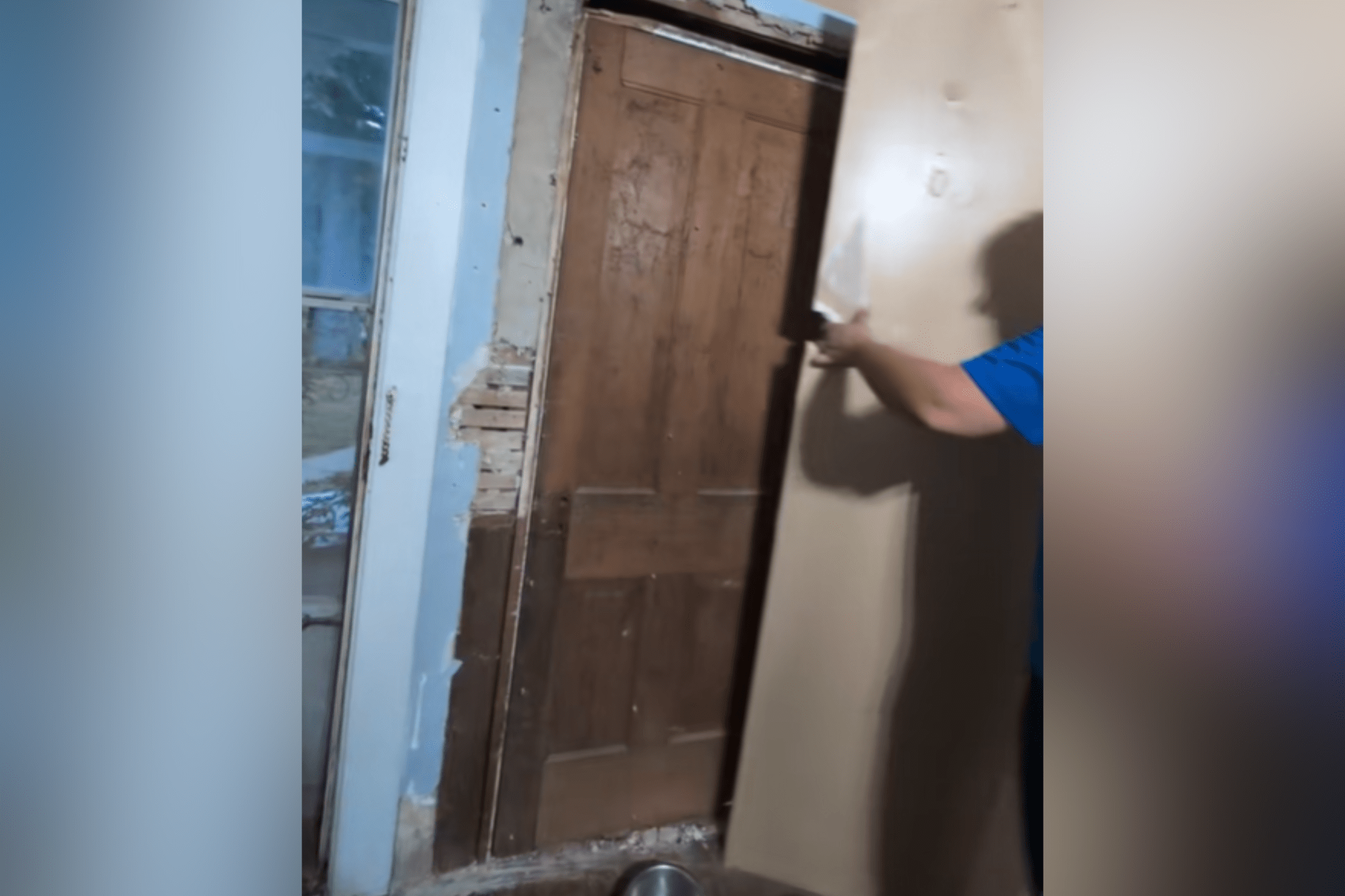 Woman’s instincts 'screaming' as she discovers hidden door behind wall ...