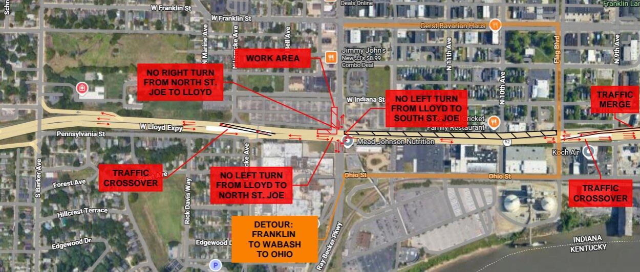 Lloyd Expressway water line project enters phase 2 on Thursday