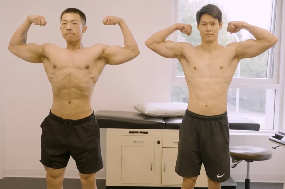 Steroid user and natural gym-goer spend 100 days training to see the ...