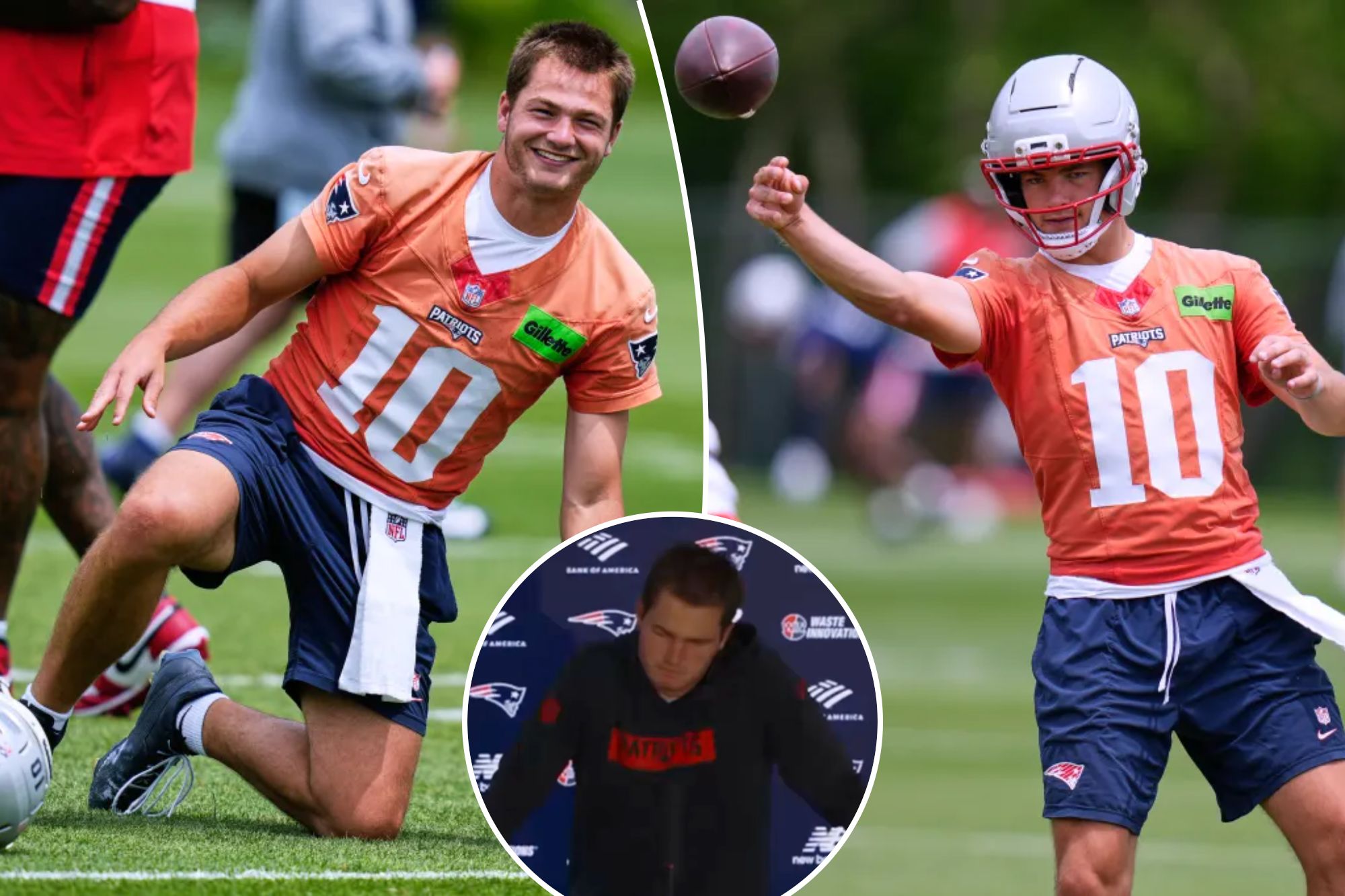Patriots QB Drake Maye has awkward 'thiccer' debate with reporter