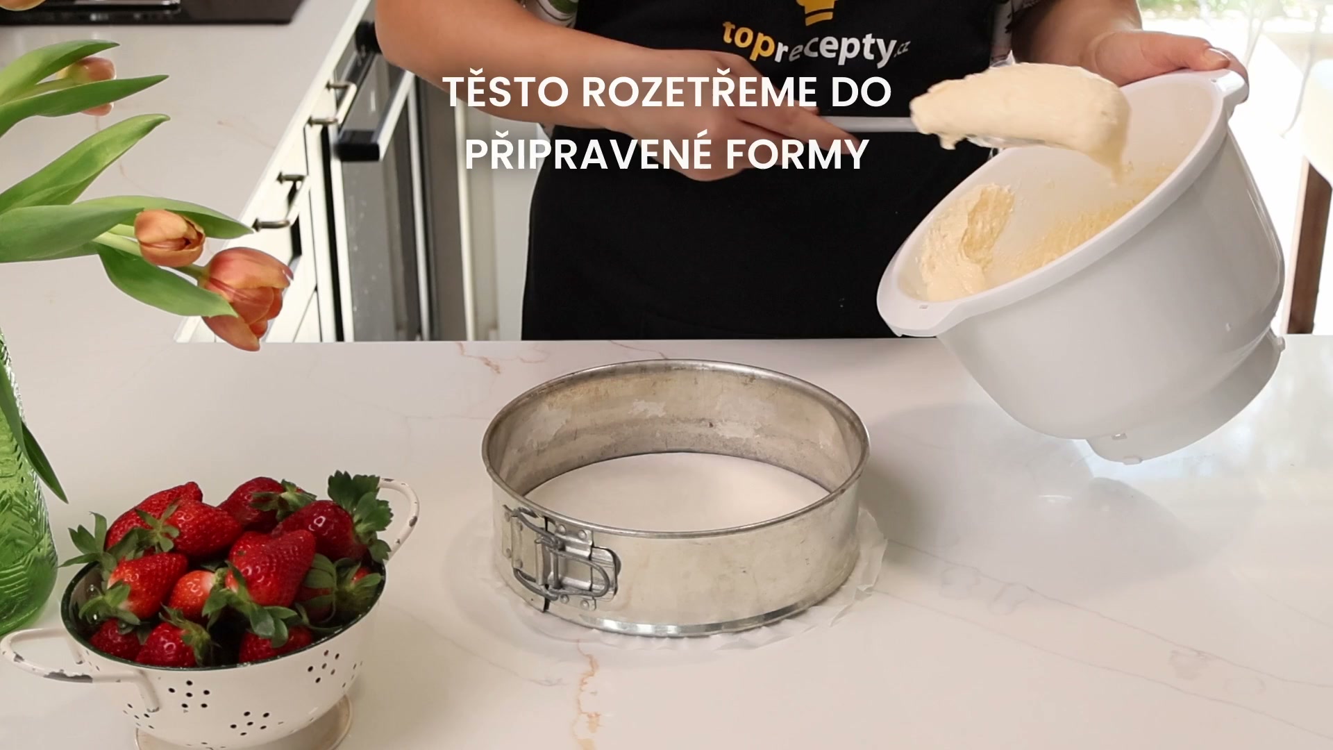 Jahodový smetanový dort (mousse)