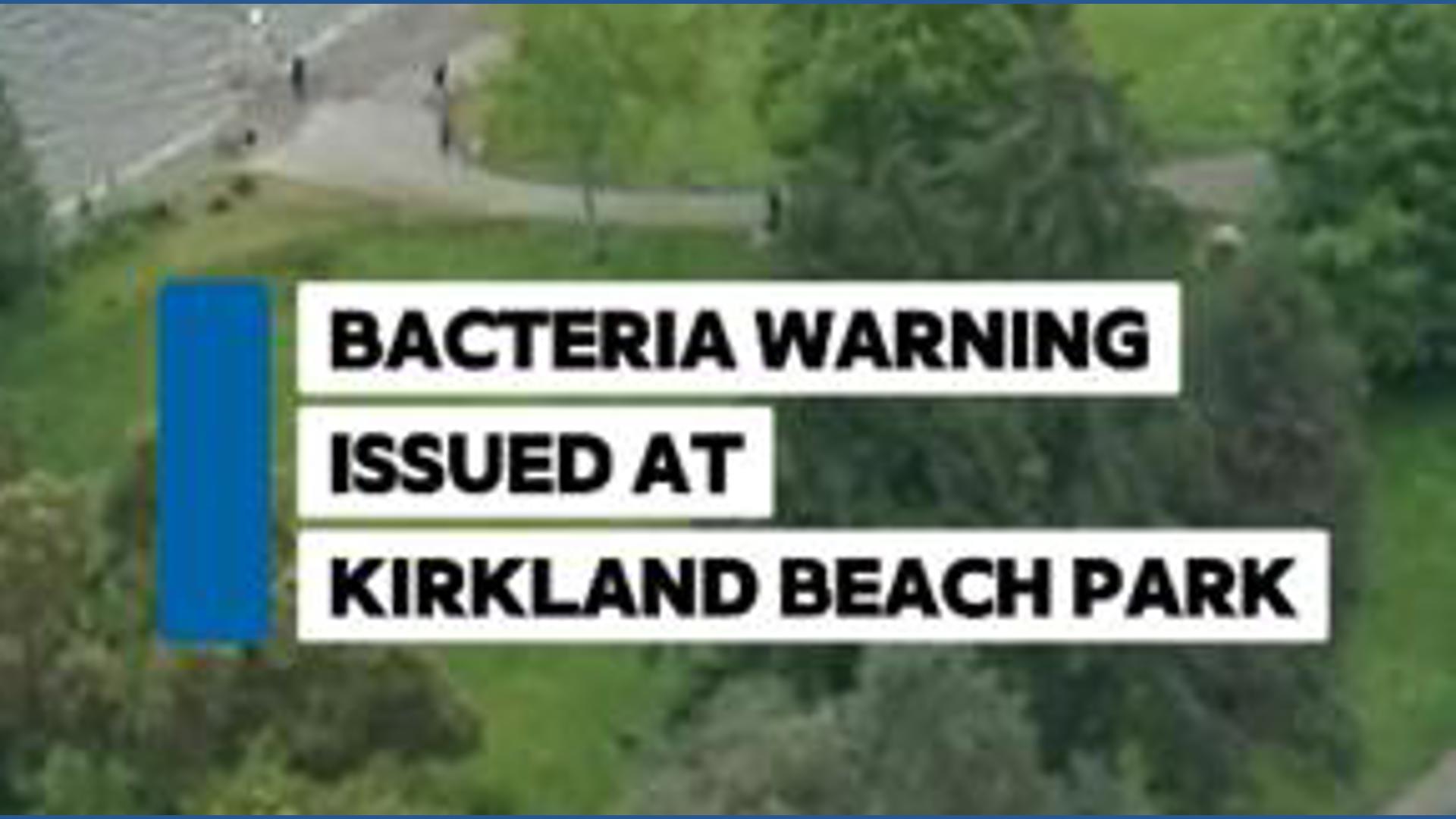 Bacteria warning issued at Kirkland beach park