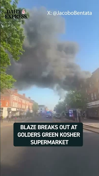 Firefighters battle blaze at Golders Green kosher supermarket