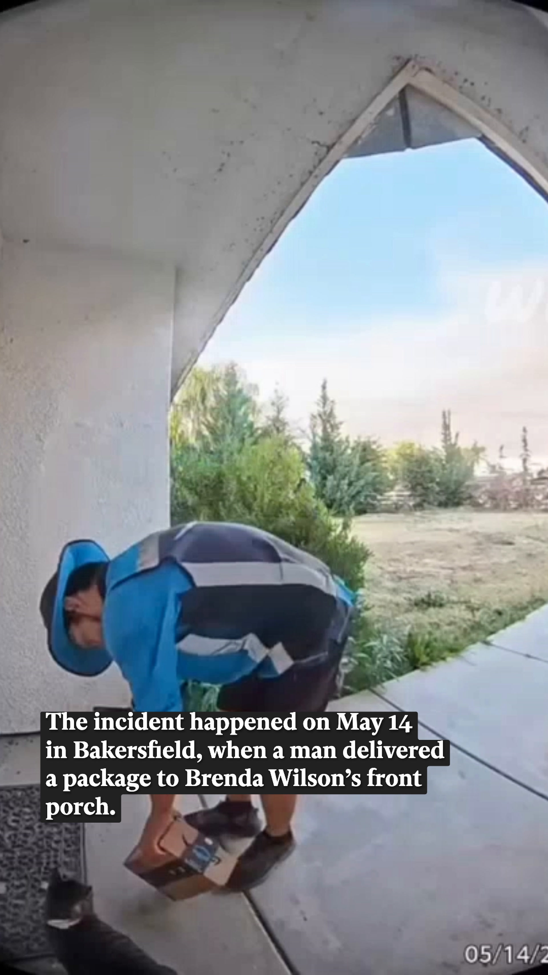 Social shocking doorcam video shows the moment Amazon driver takes pet cat