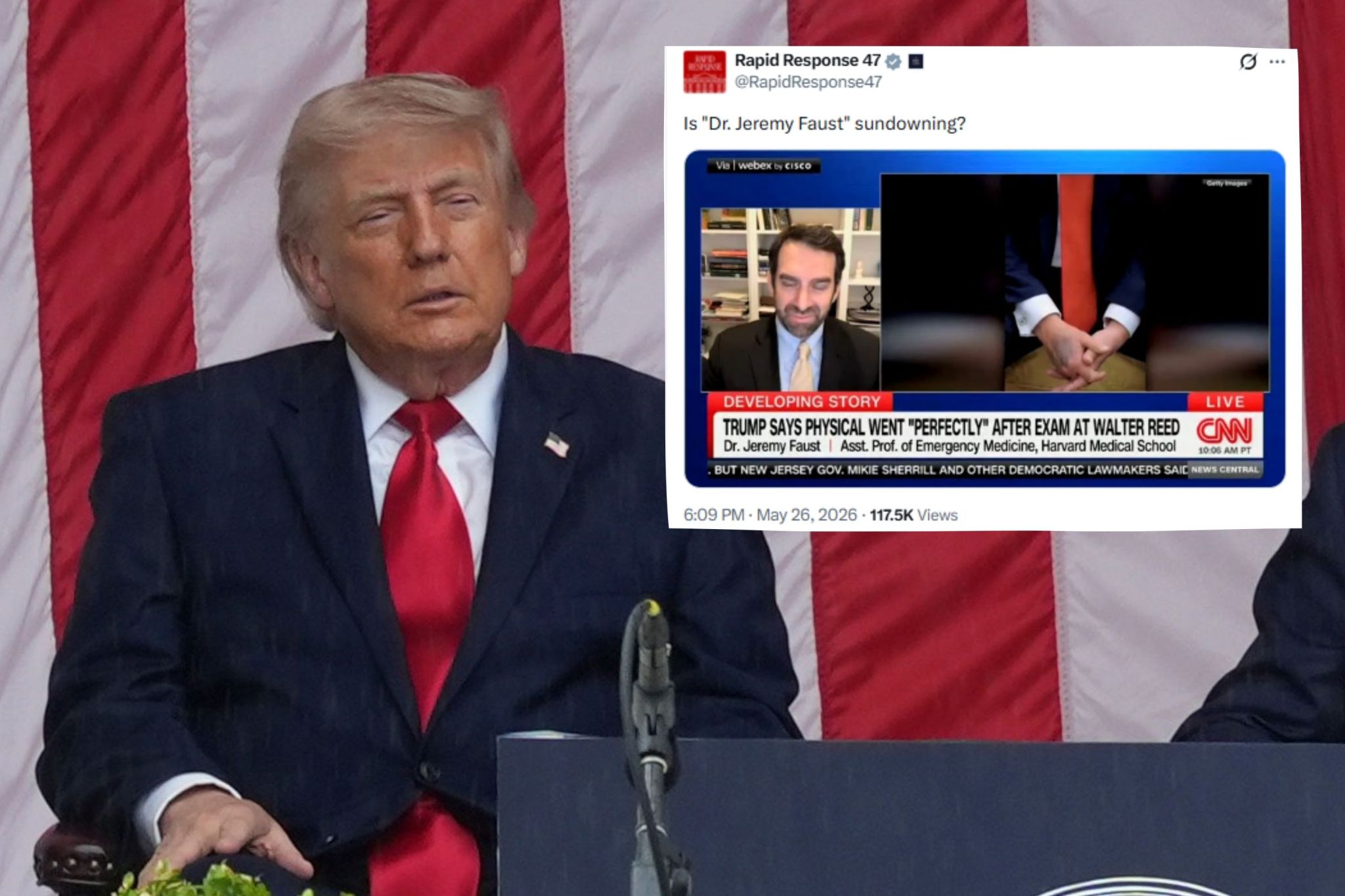 Trump accused of falling asleep again, White House hits back