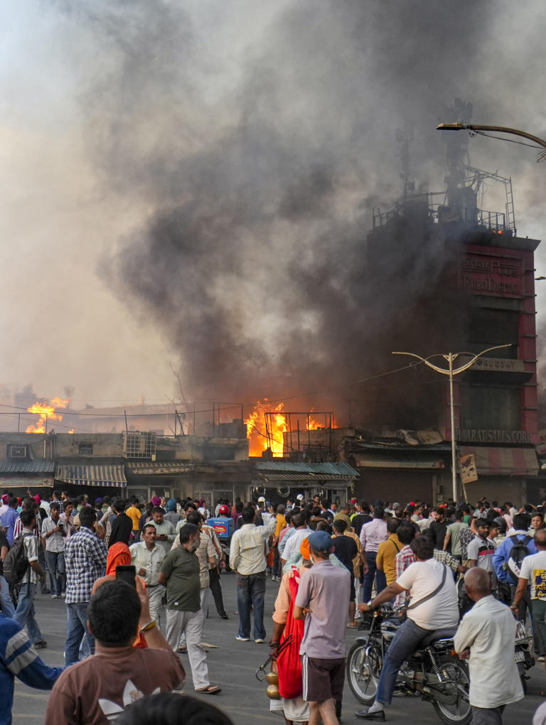 Amritsar: Shopkeeper burnt to death as massive fire guts bamboo market