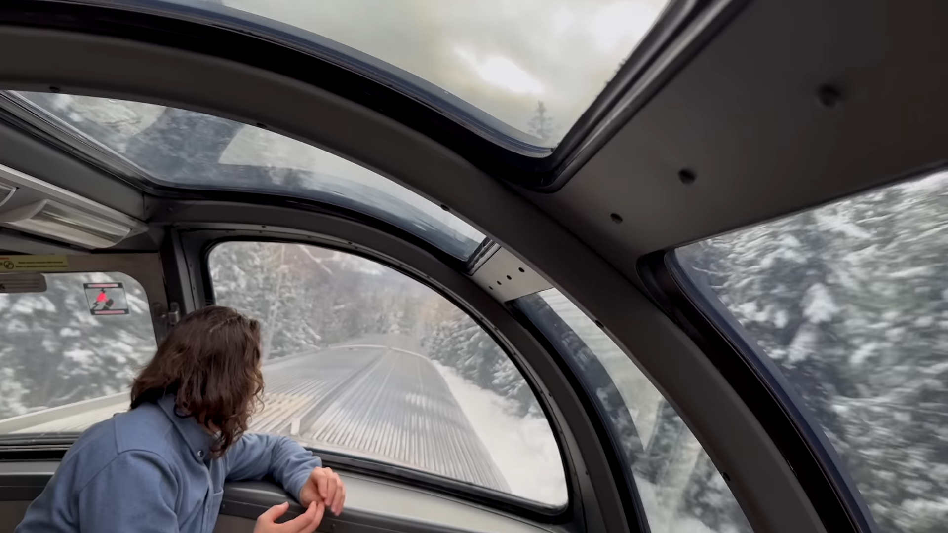 The overnight train wrapped in snowy mountains and wine