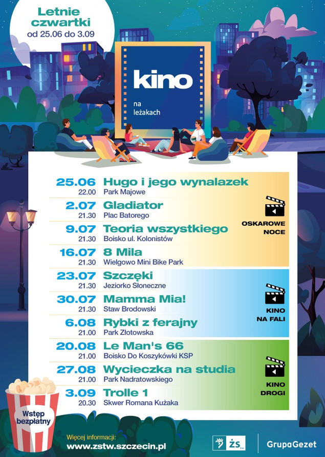 Popcorn, wielki ekran i filmowe hity. Kino na leżakach wraca do Szczecina