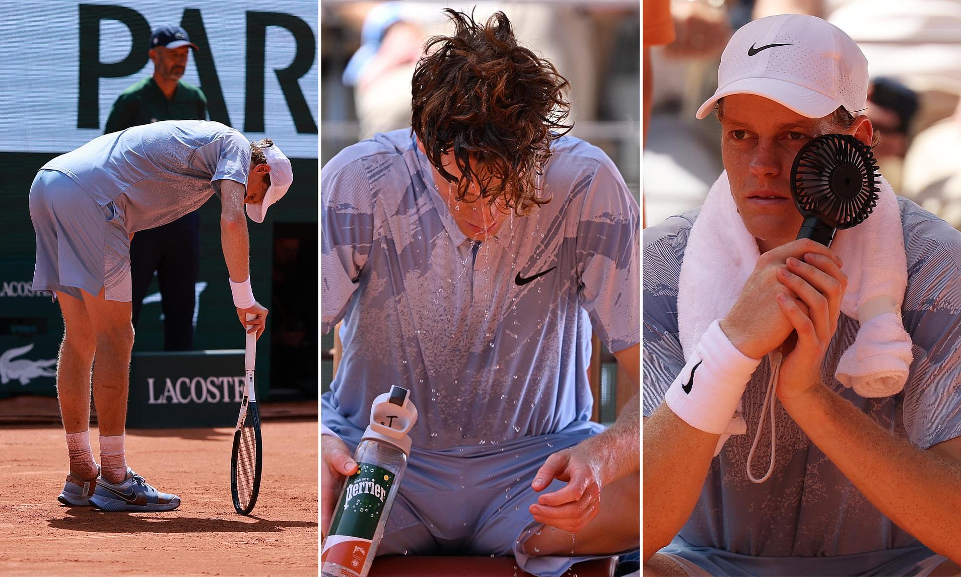 Jannik Sinner in 'heat cheat' storm at French Open: World No 1 knocked ...