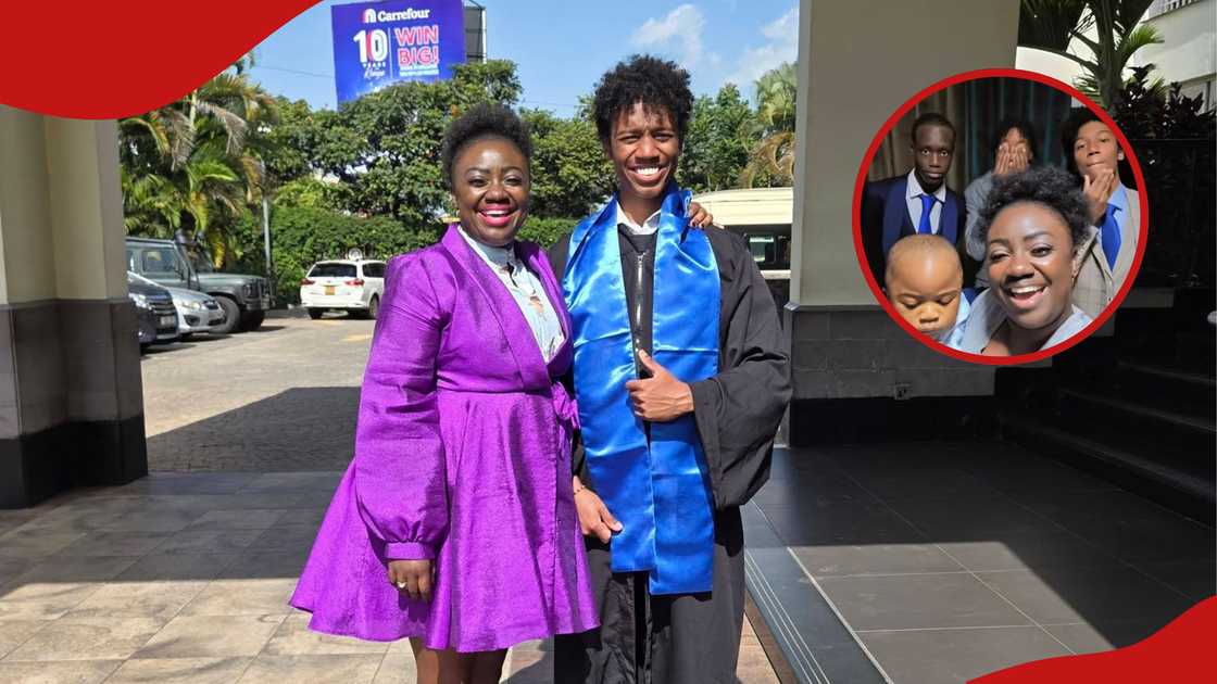 Gloria Orwoba shows off hunk 'sons' in dapper suits celebrating prom ...