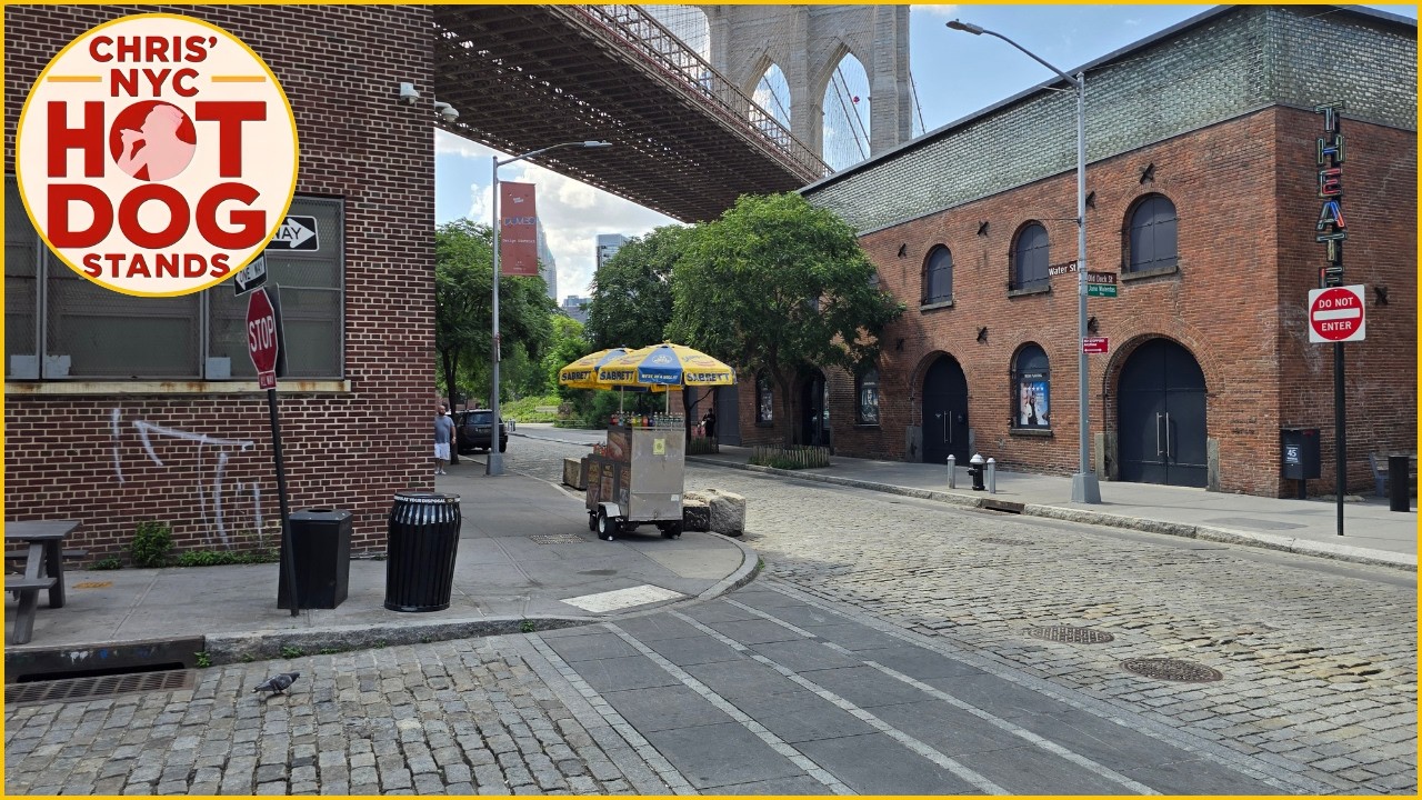 Exploring Dumbo Brooklyn hidden hot dog stands and food truck finds