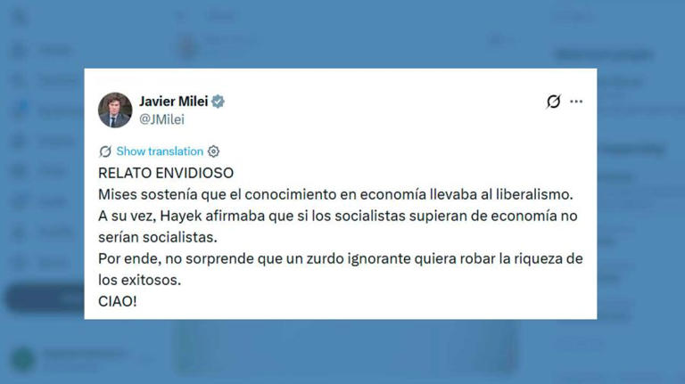 Javier Milei y Marcos Galperín cuestionaron al periodista Diego ...