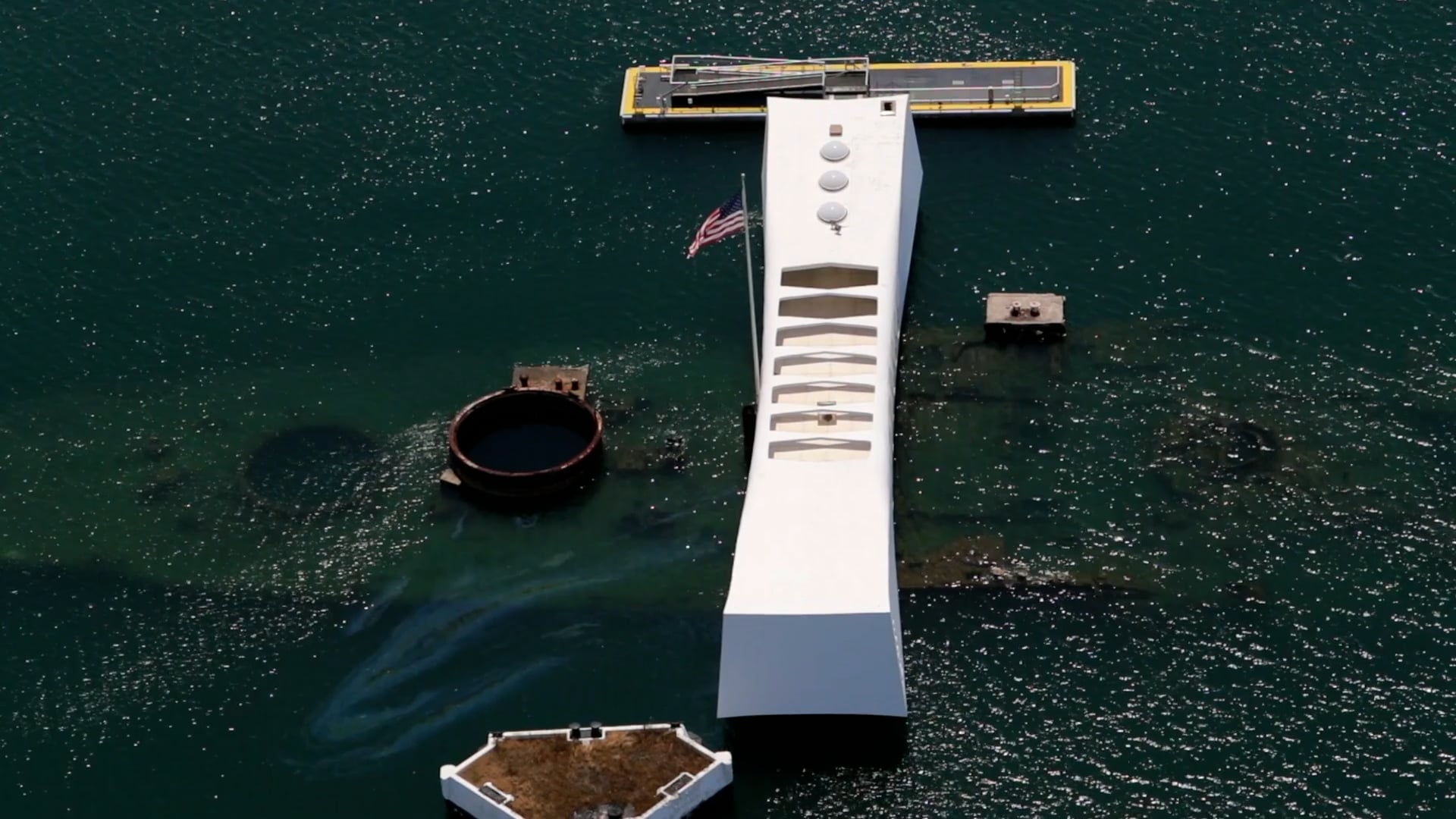 Pearl Harbor from above: Drone captures WWII memorial - Worldwide