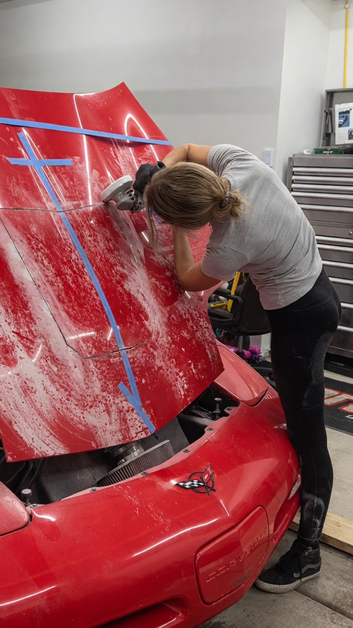 How the Corvette hood vents were installed in this build
